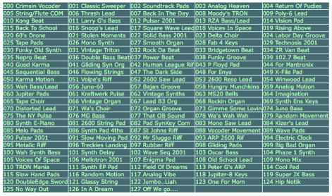 Korg Triton Sounds V8 Analog Sensation